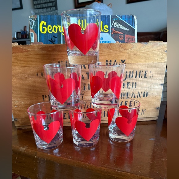 Dining | Heart Glasses Drinking Ikea Vintage Godis Glass | Poshmark